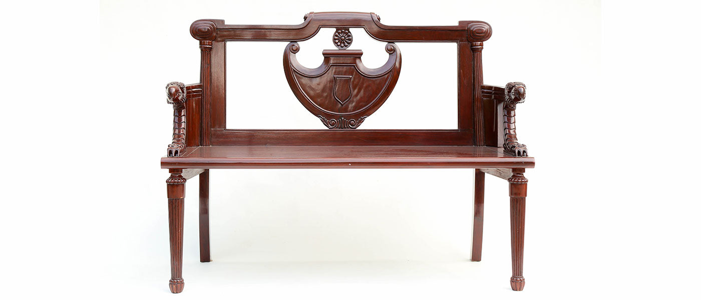 Introducing the Hayat Hand-Carved Captain's Bench: A Timeless Elegance ...